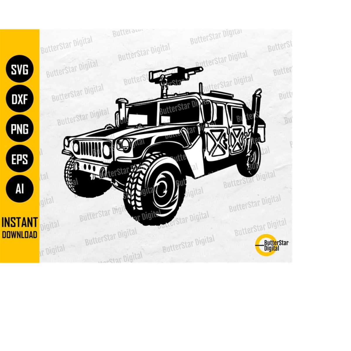 Humvee SVG | Army SVG | Military Soldier War Vehicle Truck C | Inspire ...