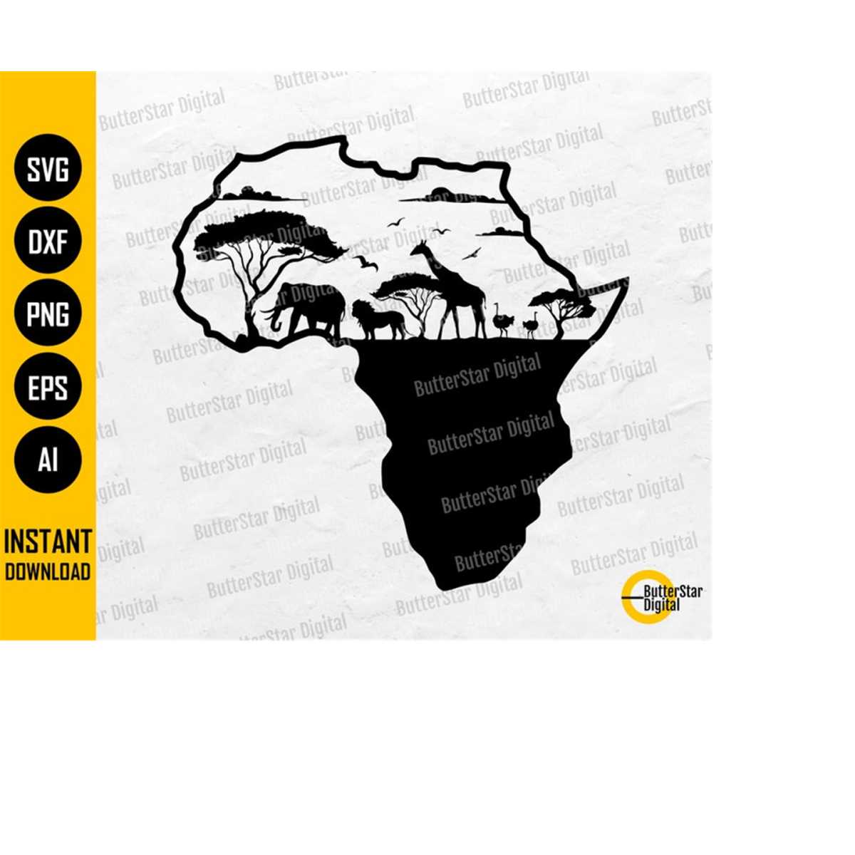 African Safari SVG | Africa SVG | Animal T-Shirt Decals Stic | Inspire ...