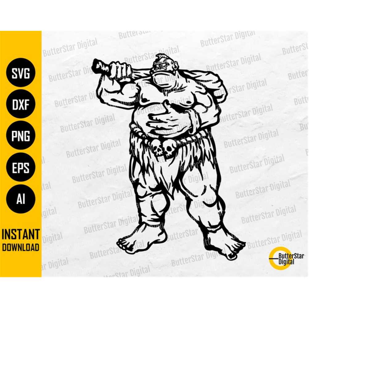 Cyclops With Club SVG | Giant Monster SVG | Mythical Creatur | Inspire ...