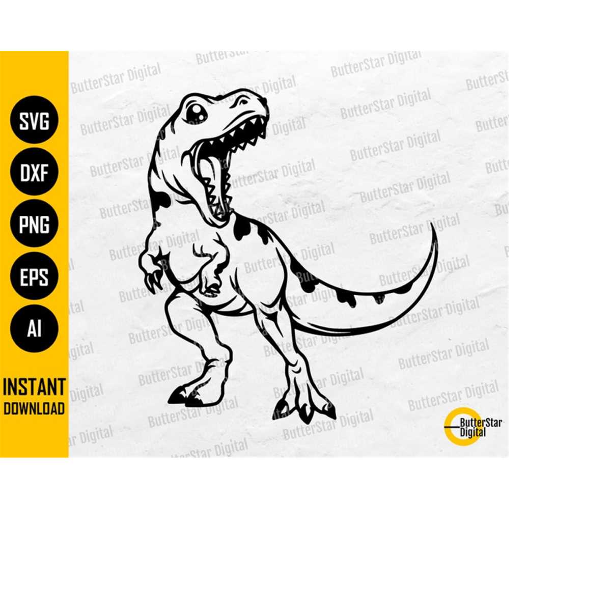 Cute T-Rex SVG | Tyrannosaurus Rex SVG | Dinosaur SVG | Giga | Inspire ...