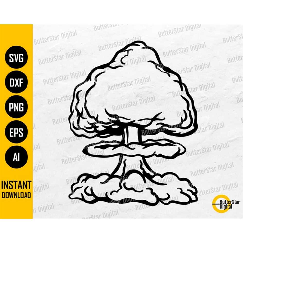 Mushroom Cloud SVG | Nuclear Explosion SVG | Boom Smoke Expl | Inspire ...