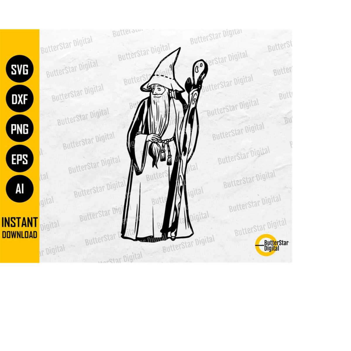 Wizard SVG | Sorcerer SVG | Mage SVG | Magical Svg | Fantasy - Inspire Uplift