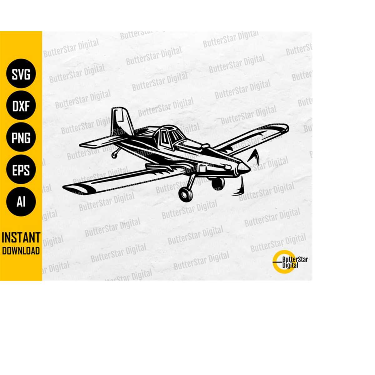 Crop Duster SVG | Single Prop Airplane SVG | Farming Aircraf | Inspire ...
