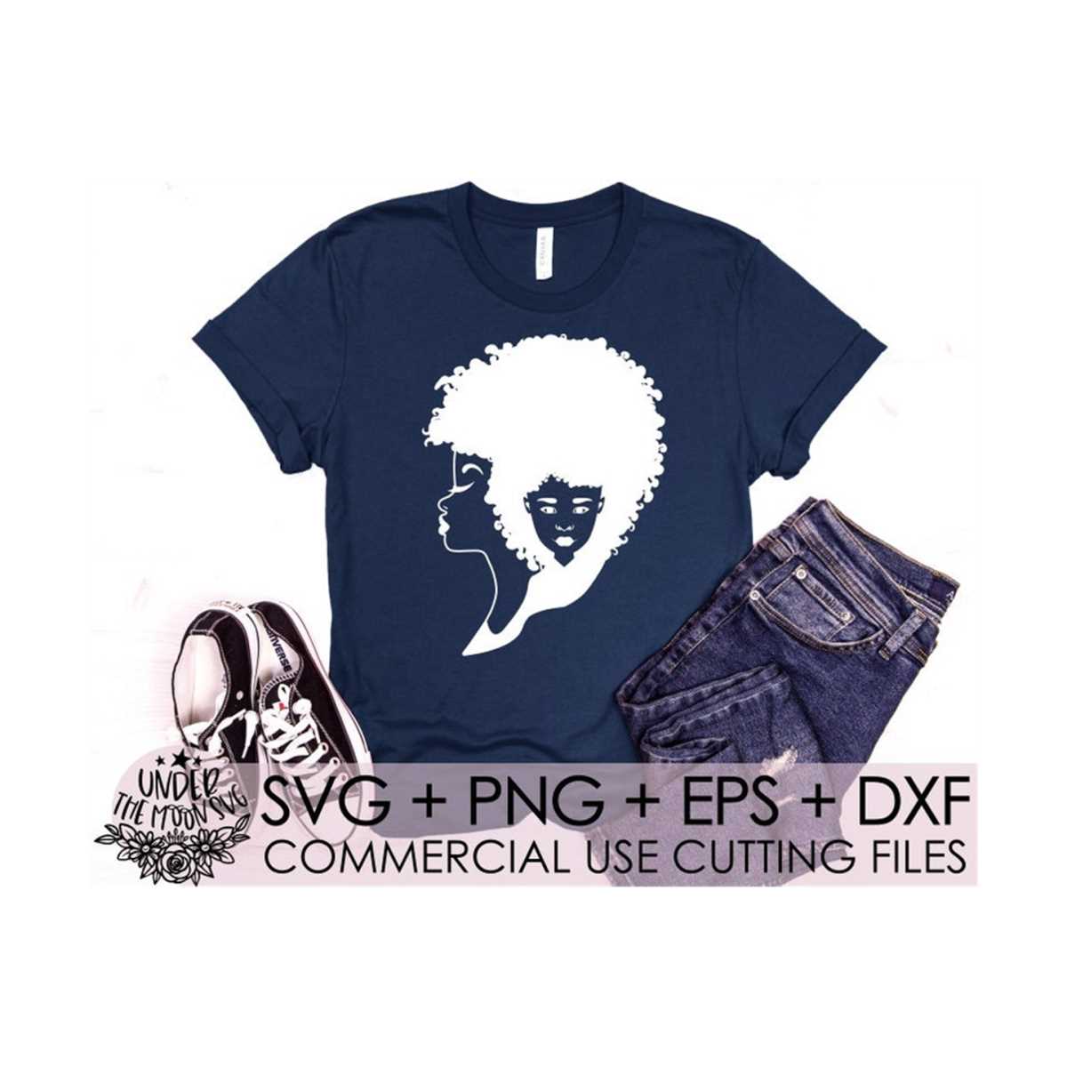 Afro Woman and Girl Svg, Mom and Daughter Svg,Afrocentric Sv - Inspire ...
