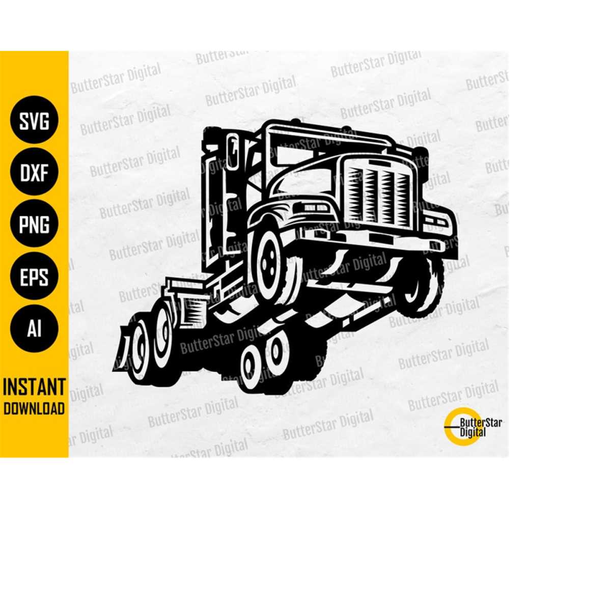 Jumping Semi Truck SVG | Truck Driver SVG | Trucker SVG | Cr - Inspire ...