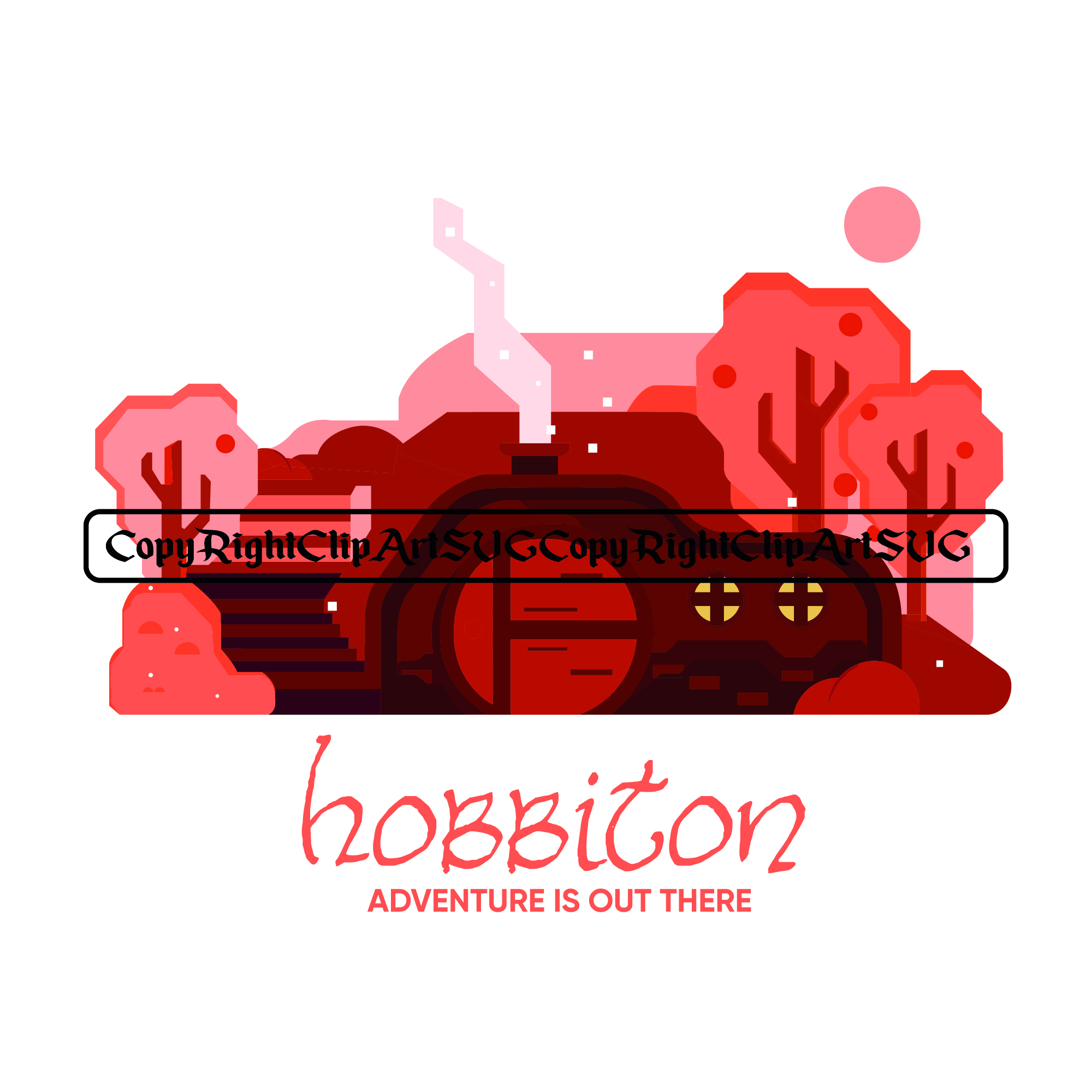 The Lord of the Rings Hobbiton Digital Art, Hobbit T-shirt - Inspire Uplift