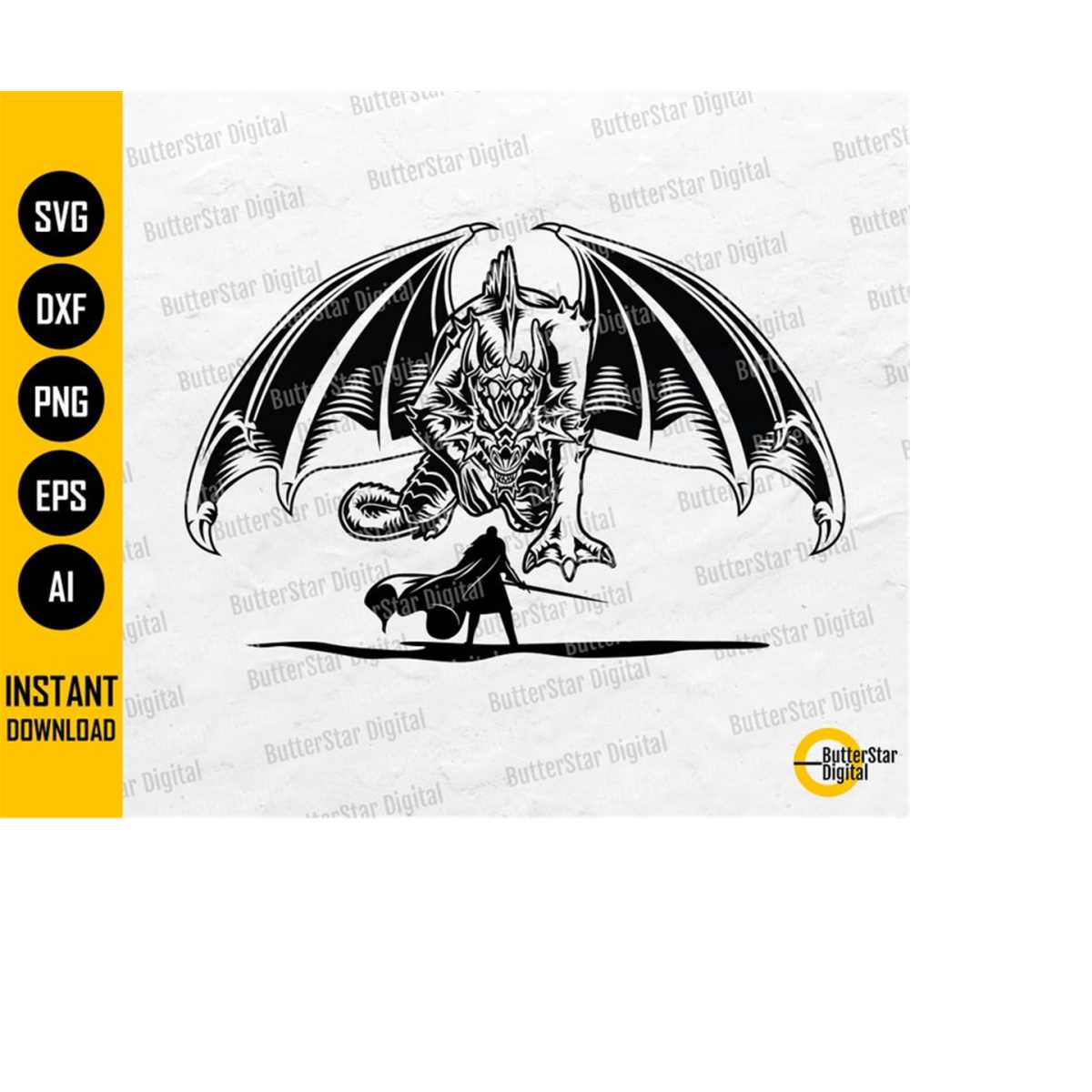 Dragon Slayer SVG | Knight SVG | Medieval SVG | Chivalry Svg | Inspire ...