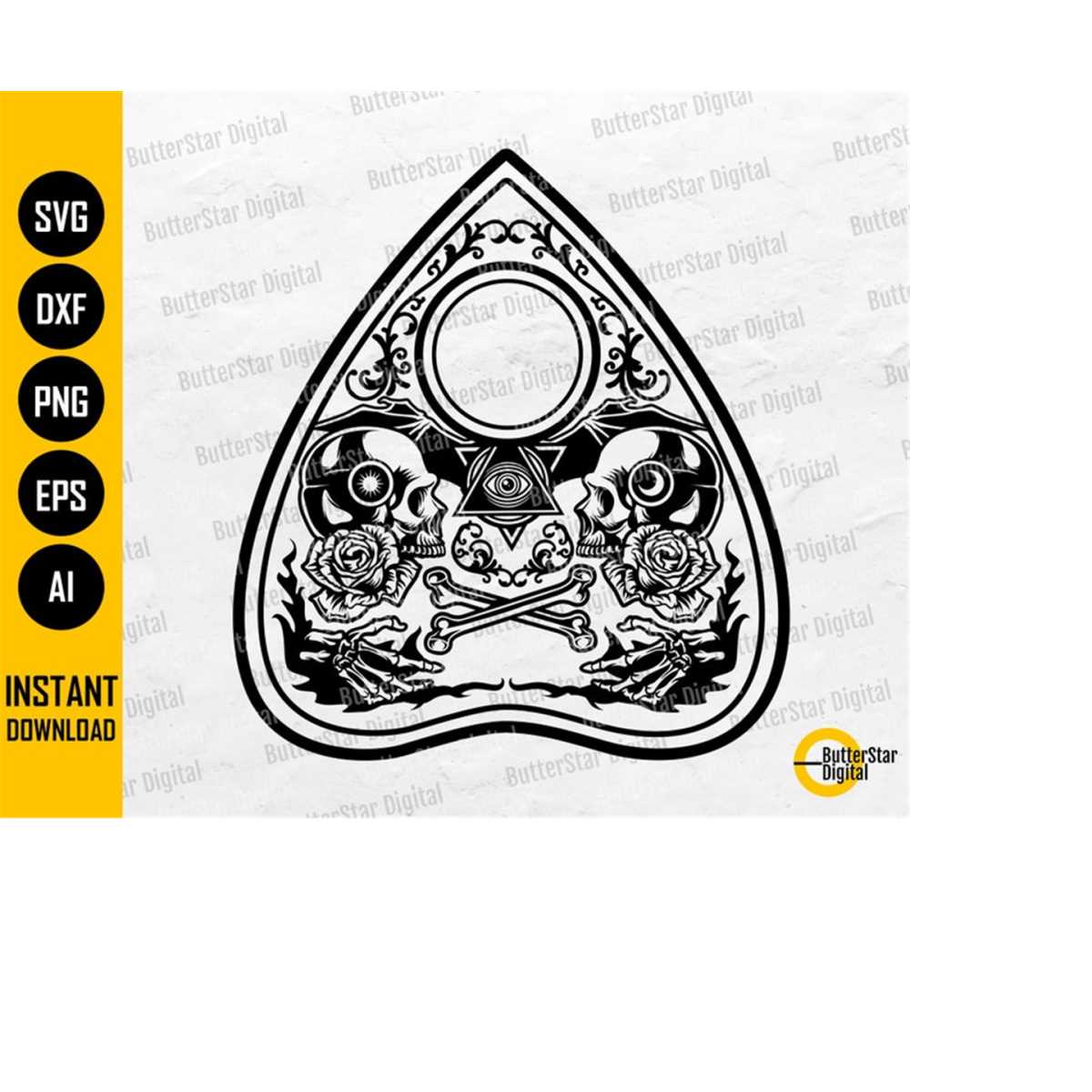 Ouija Planchette SVG | Spirit Board Game SVG | Cricut Cut Fi | Inspire ...