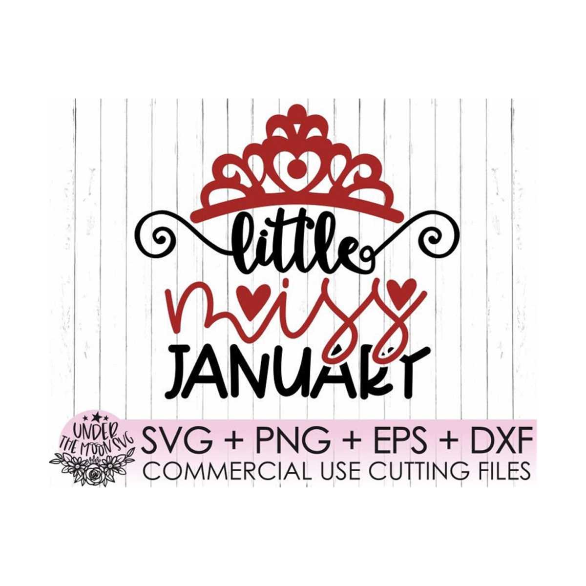 Little Miss January Svg ,Little Miss Svg, Birthday Svg,Janar | Inspire ...