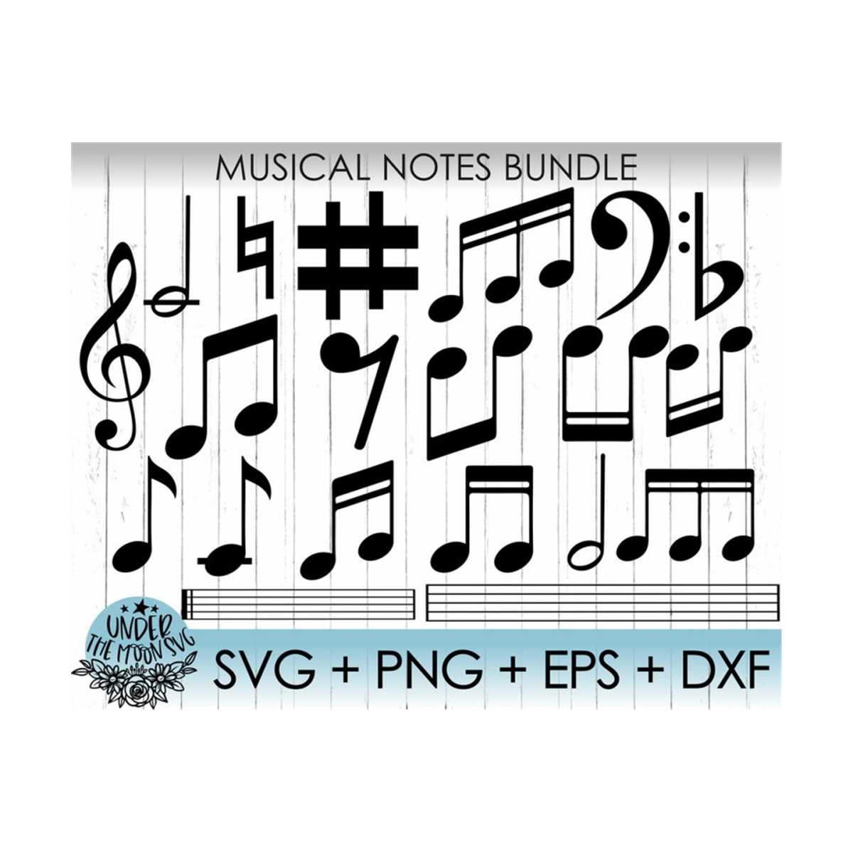 Music SVG Bundle / Music Notes SVG / Musical Notes Cut File | Inspire ...