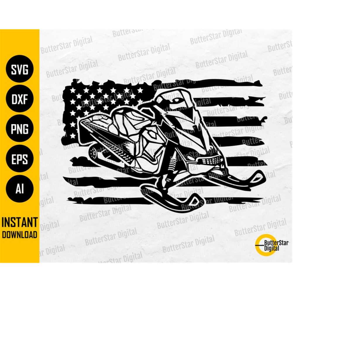 US Snowmobile SVG | Skidoo Snowmachine Motor Sled Skimobile | Inspire ...