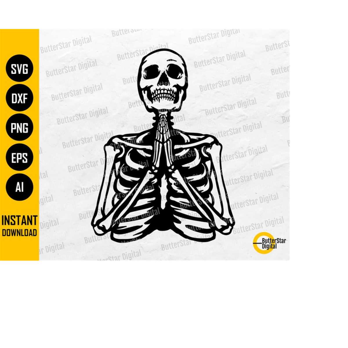 Praying Skeleton SVG | Gothic SVG | Prayer Pray Religion Hop | Inspire ...