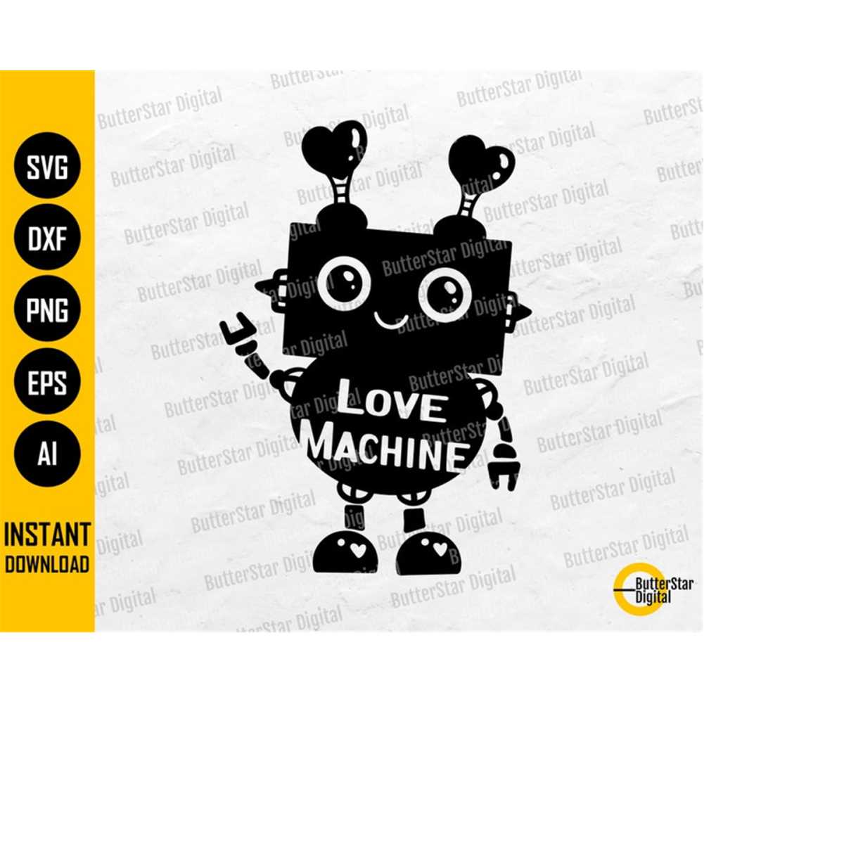 Love Machine SVG | Cute Robot SVG | Kids Valentines Day T-Sh - Inspire ...