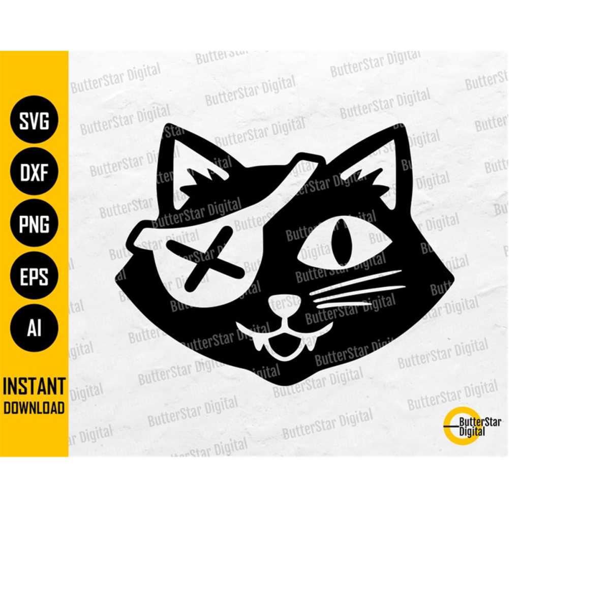Pirate Cat SVG | Eye Patch SVG | Cute Animal Shirt Decals Vi | Inspire ...