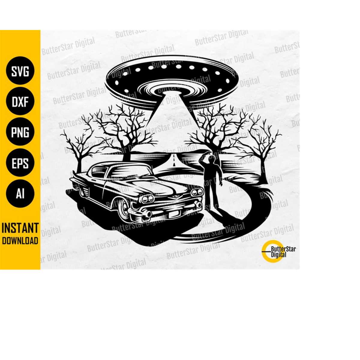 UFO Sighting SVG | Alien Encounter SVG | Unidentified Flying | Inspire ...