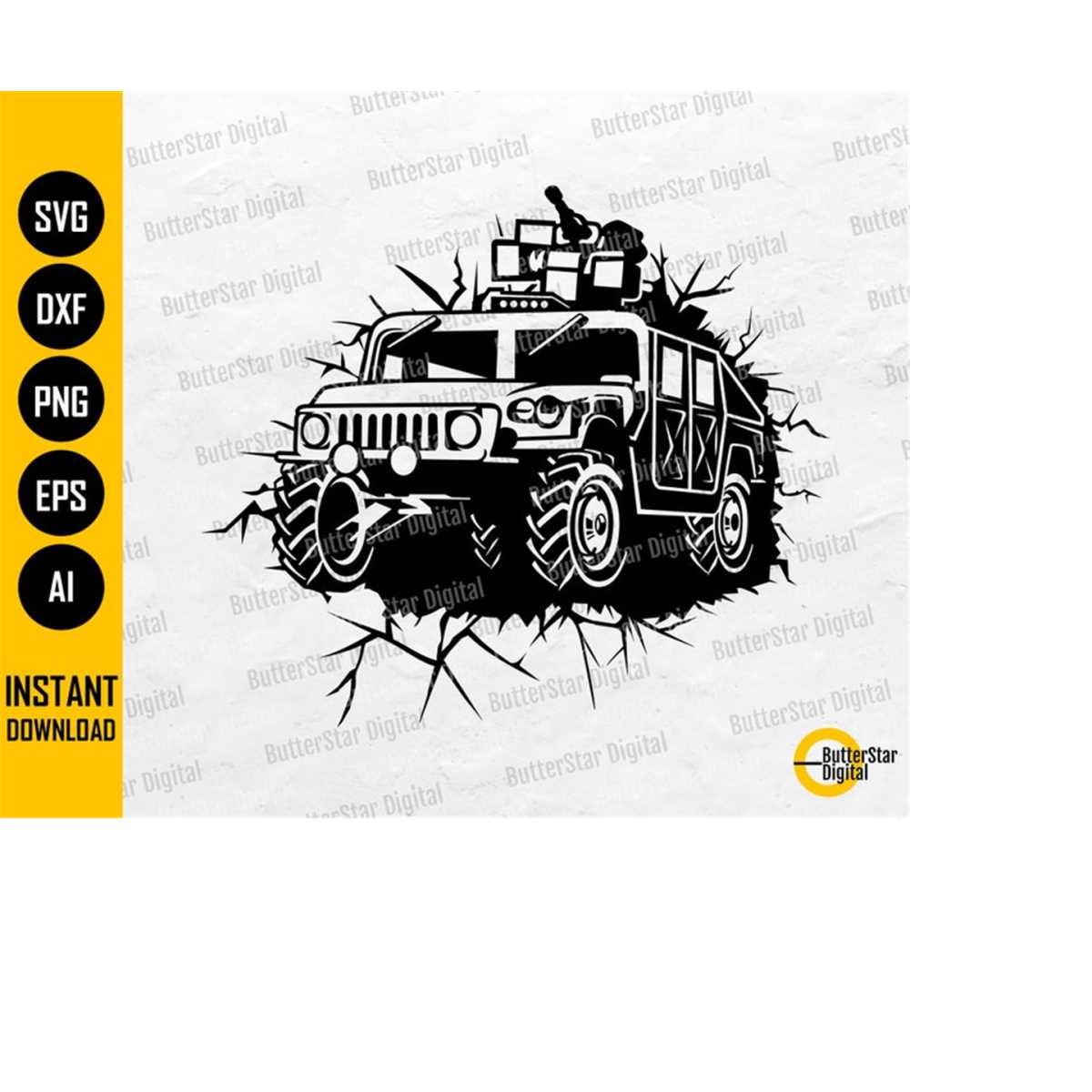 Smashing Humvee SVG | Army SVG | Infantry Attack Guns Battle | Inspire ...