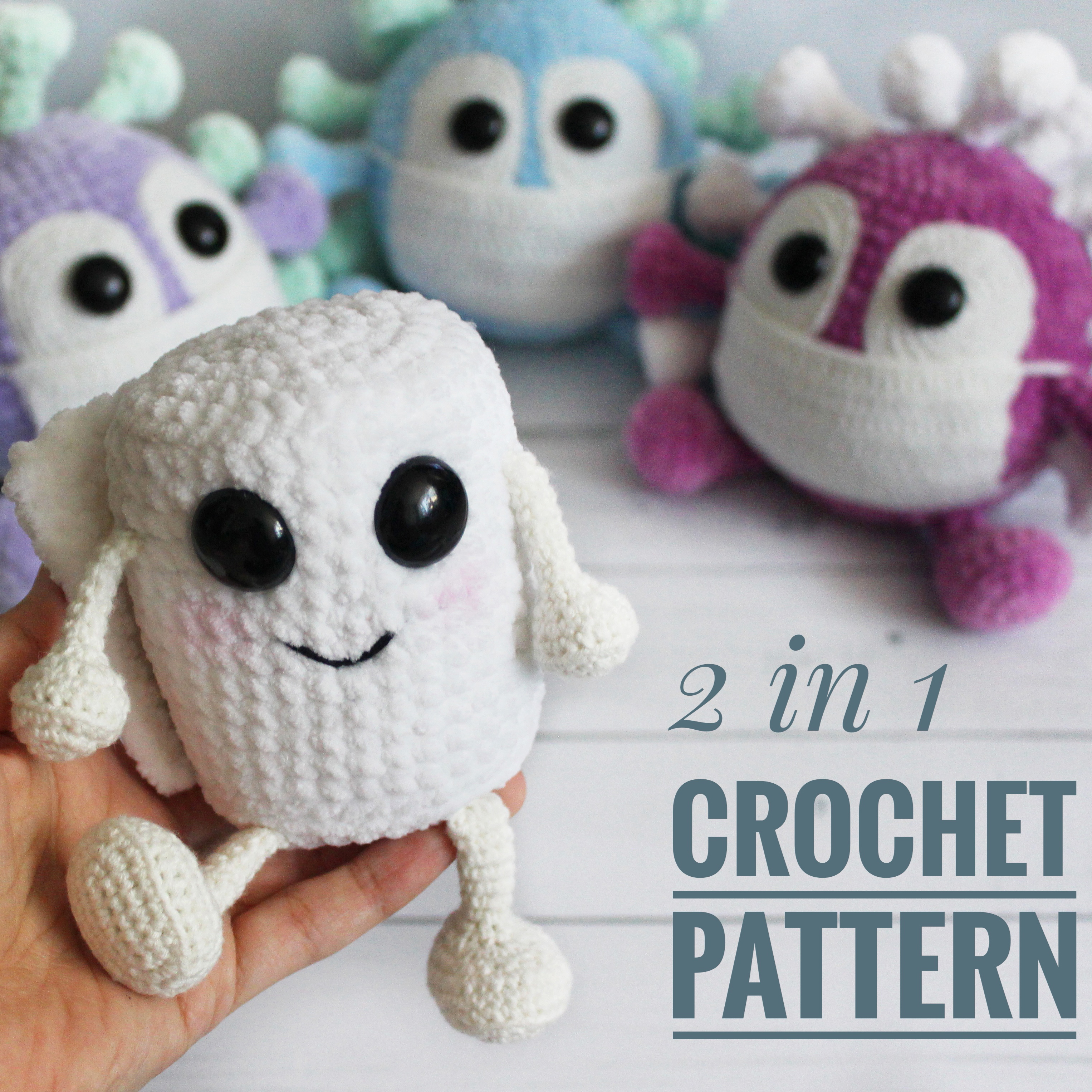 CROCHET PATTERN Toilet paper Virus toy Cute microbe toy - Am | Inspire ...