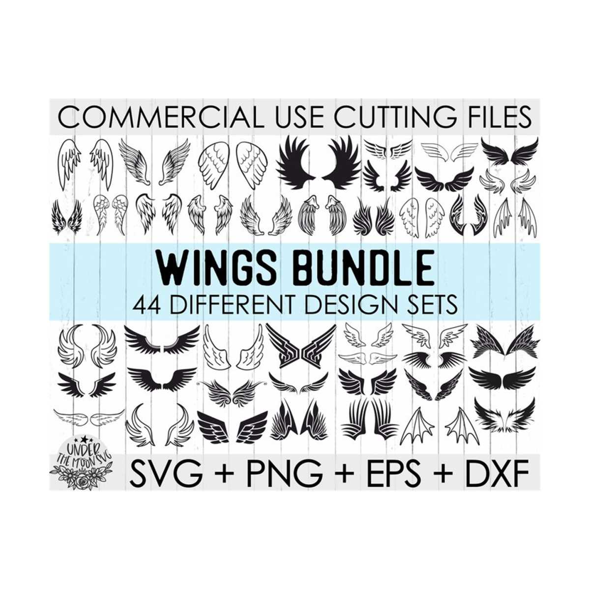 Wings Svg Bundle,Angel Wings,Wings Cut File,Wing Svg,Angel S | Inspire ...