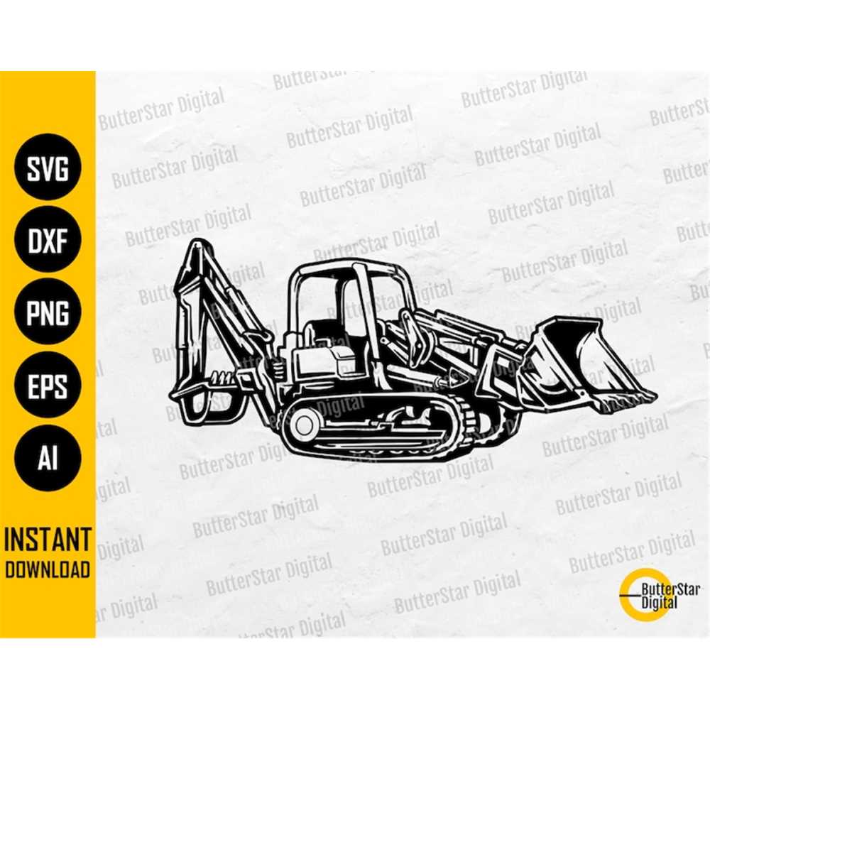 Bulldozer Backhoe SVG | Loader SVG | Excavator SVG | Constru | Inspire ...