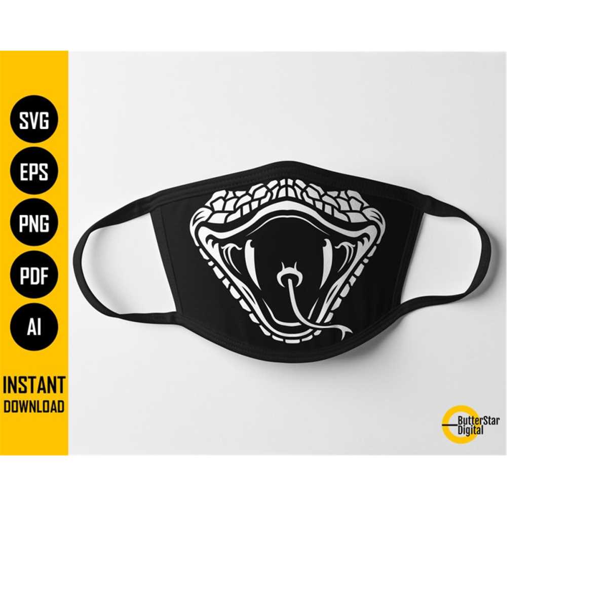 Snake Face Mask SVG | Serpent Facemask | Reptile Animal Mout | Inspire ...