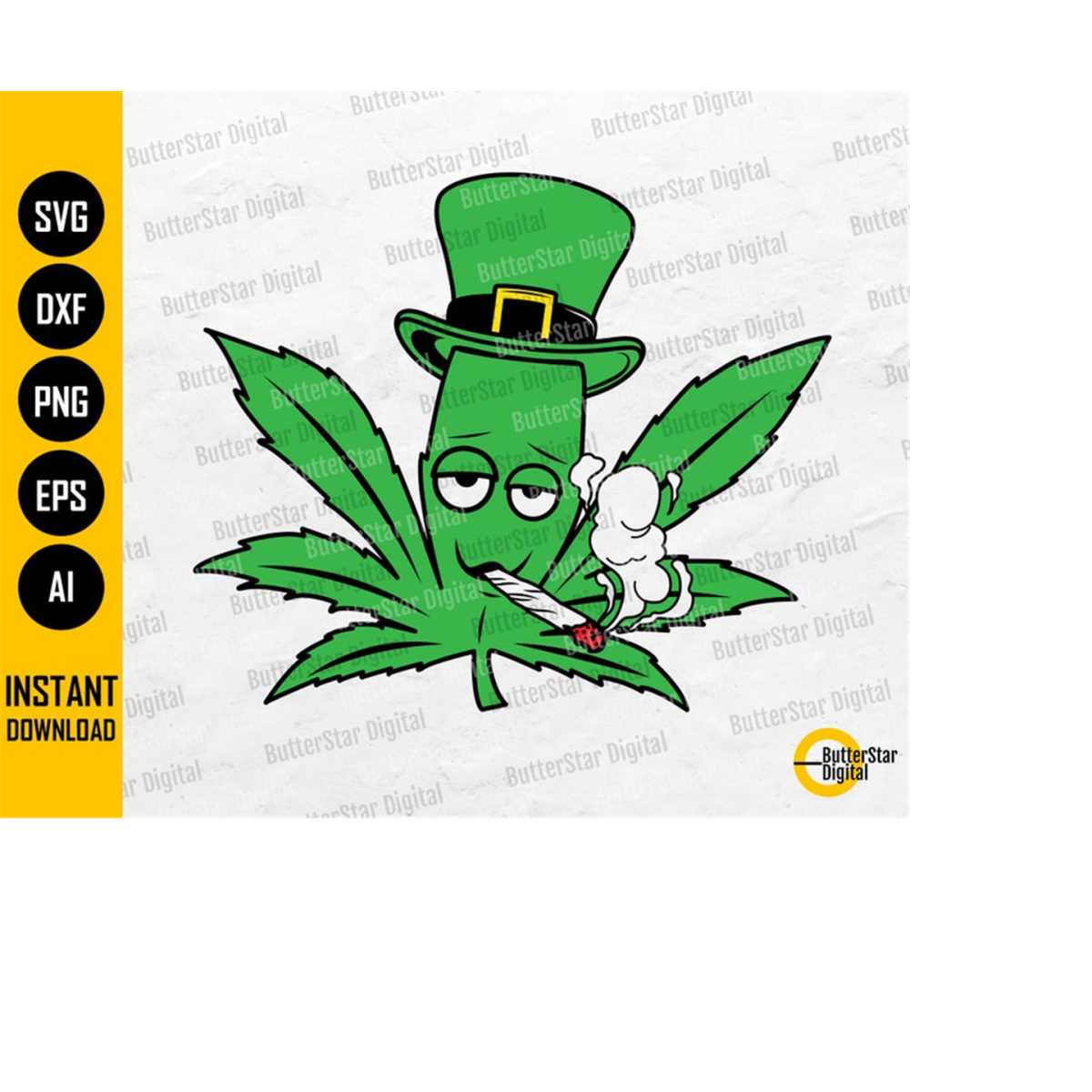 St. Patrick's Cannabis Leaf SVG | Marijuana SVG | Funny Weed | Inspire ...