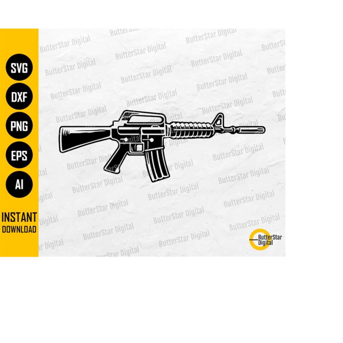 Machine Gun SVG | Assault Rifle SVG | Weapon SVG | Artillery - Inspire ...