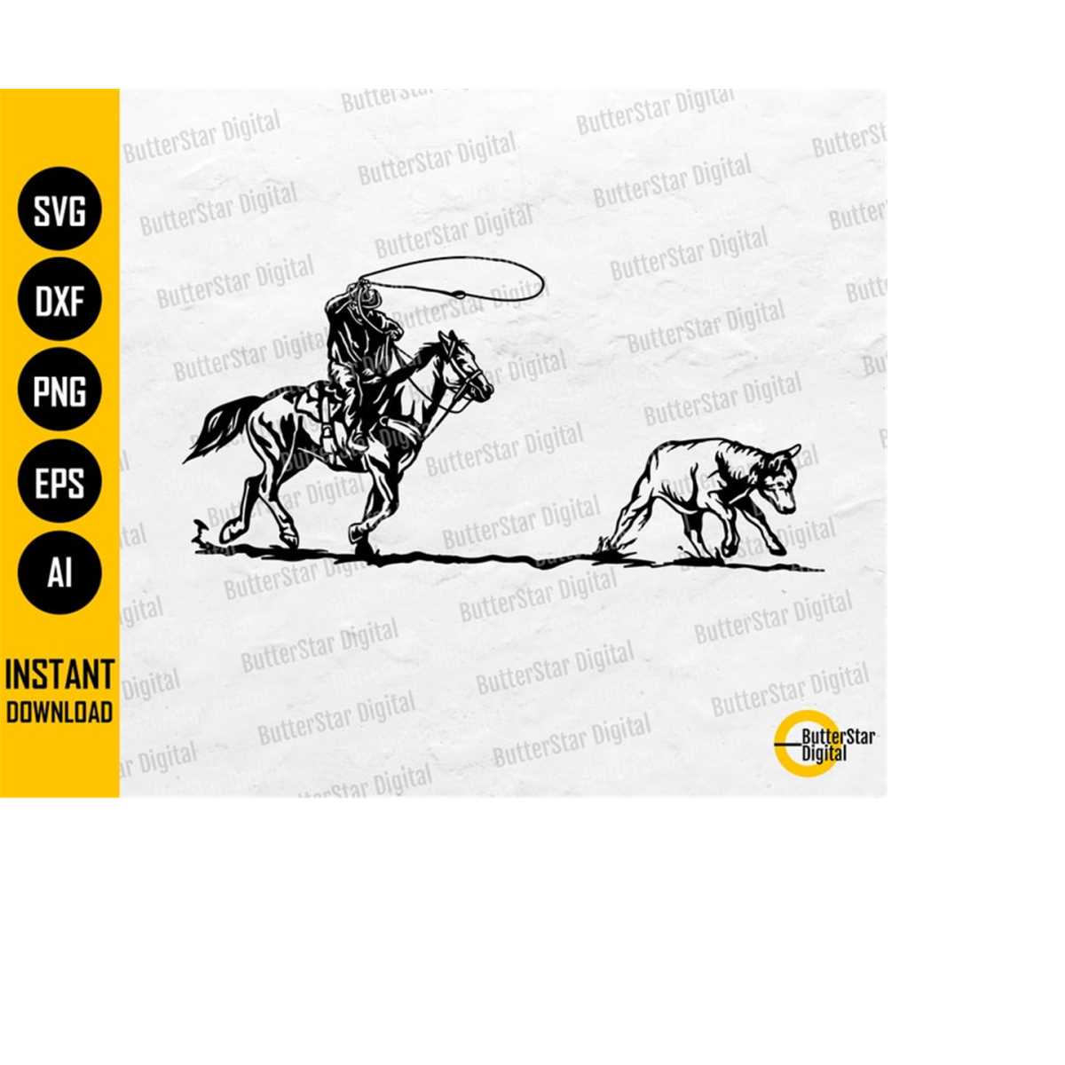 Cowboy SVG | Roping SVG | Bull SVG | Western T-Shirt Stencil | Inspire ...