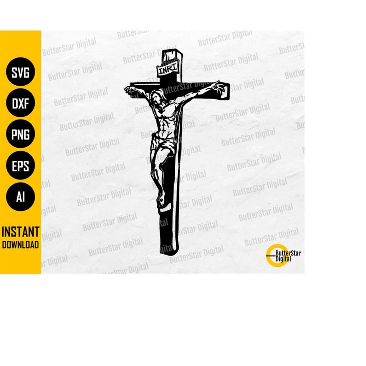 Jesus Crucifix SVG | Jesus Christ On Cross SVG | Religious C | Inspire ...