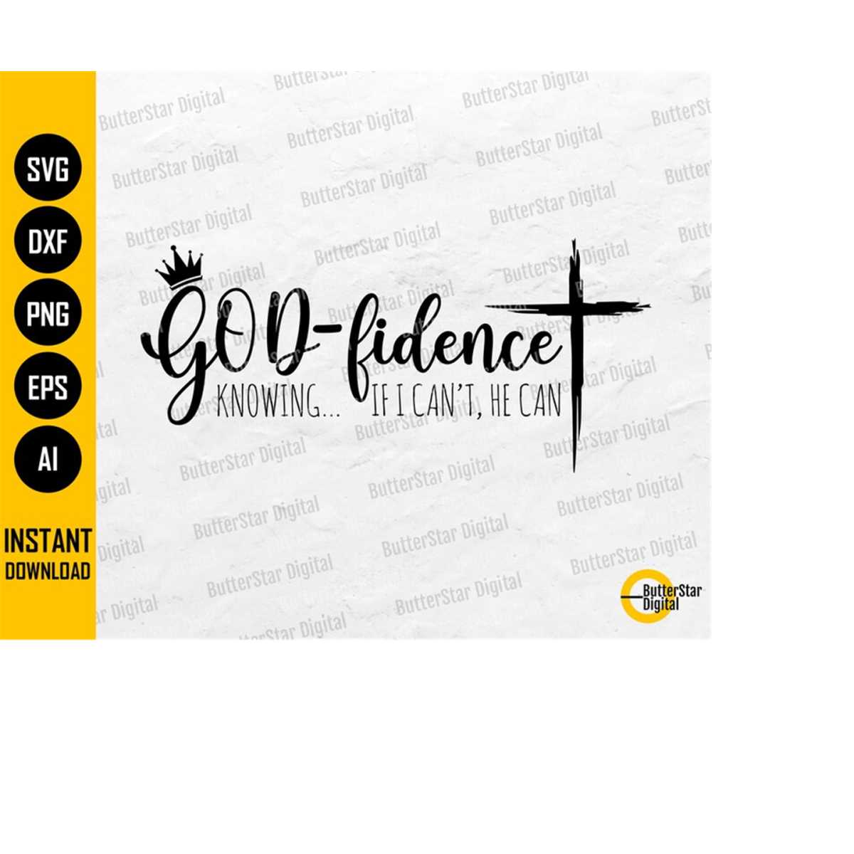 Godfidence SVG | God Fidence SVG | Christian SVG | Bible Ver | Inspire ...
