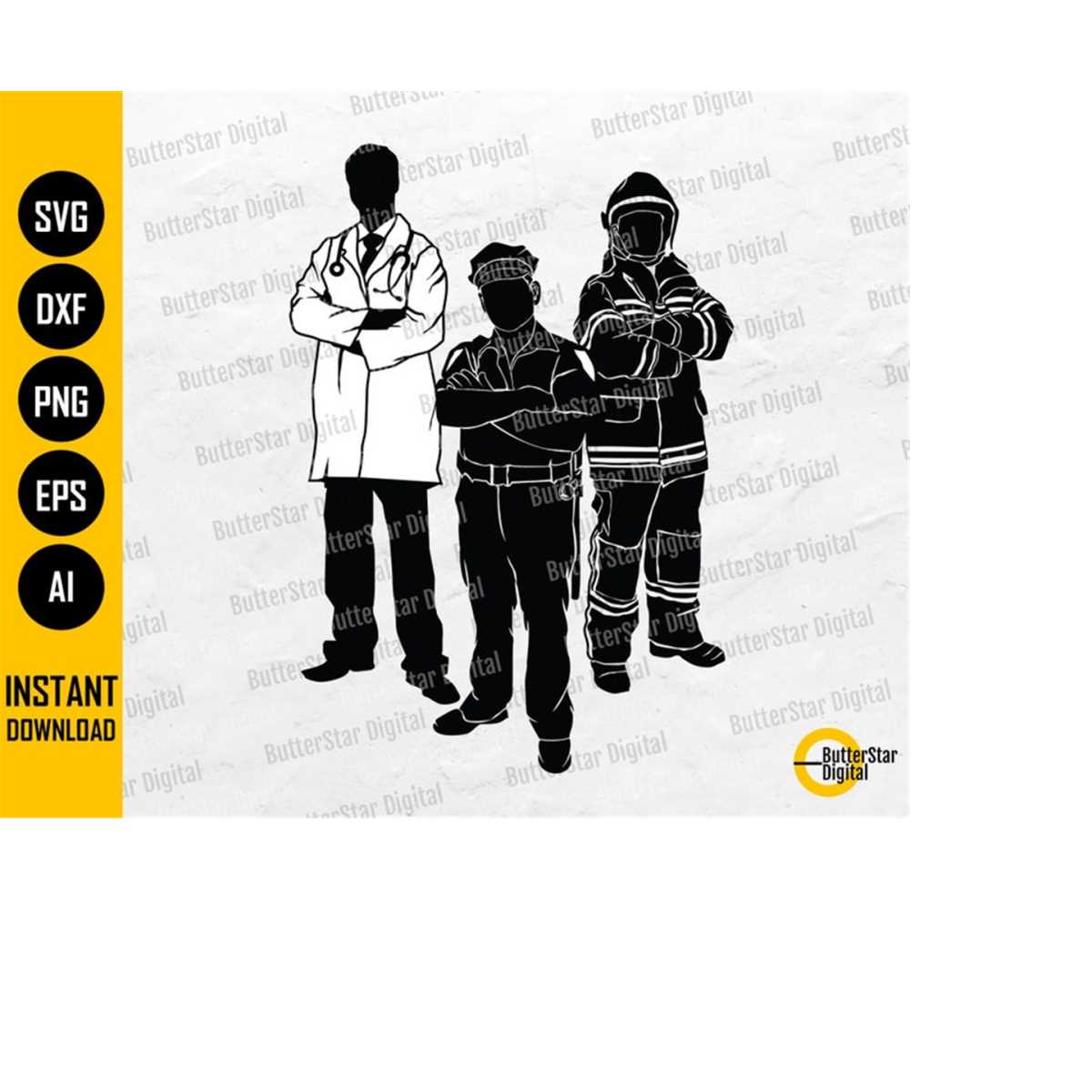 First Responders SVG | Doctor SVG | Police SVG | Fireman Svg | Inspire ...