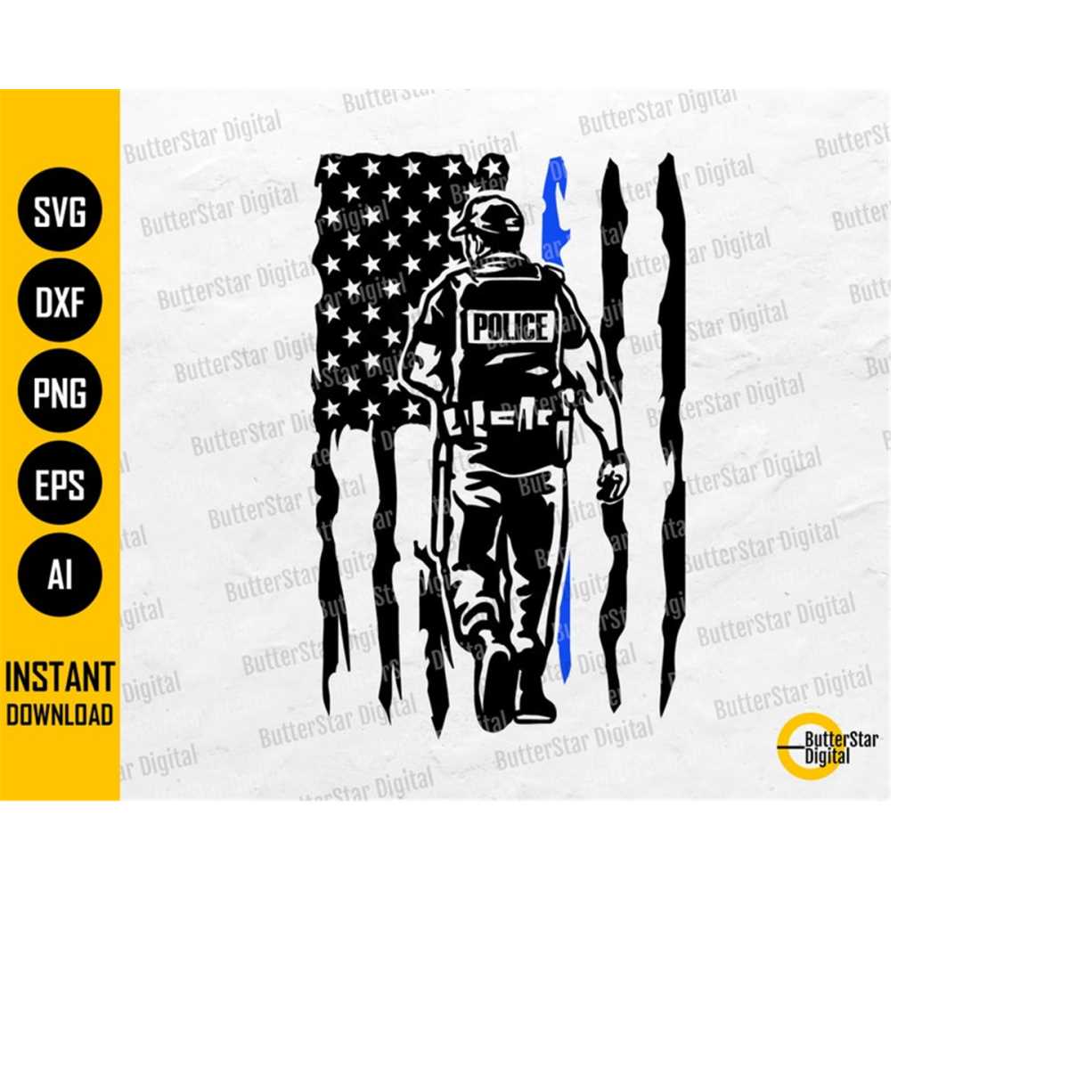 US Police Officer SVG | American Cop Svg | USA Emergency Pat | Inspire ...