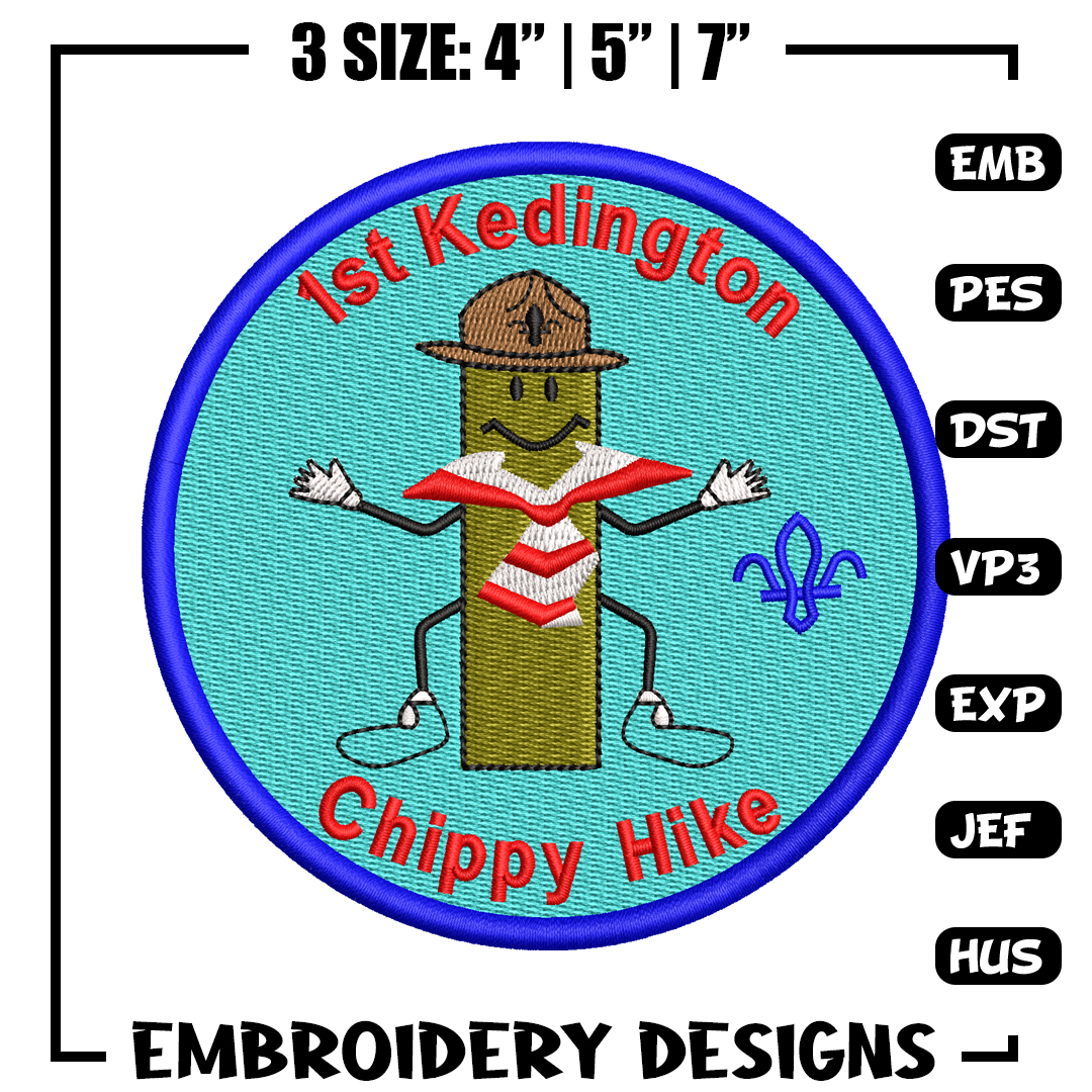 Chippy Hike logo embroidery design, Chippy Hike embroidery, | Inspire ...