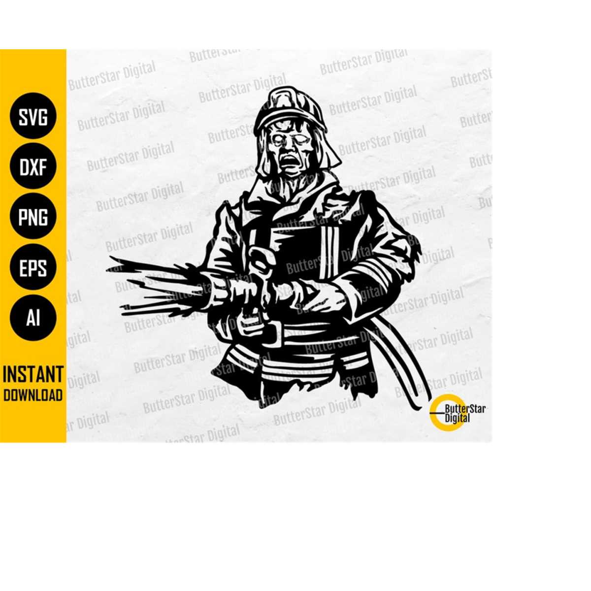 Firefighter Zombie SVG | Fireman SVG | Fire Truck SVG | Cric | Inspire ...