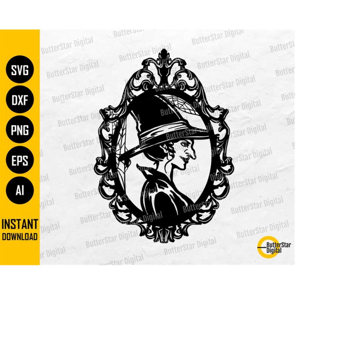 Witch Frame SVG | Spooky Mirror SVG | Horror Wall Art Decor | Inspire ...