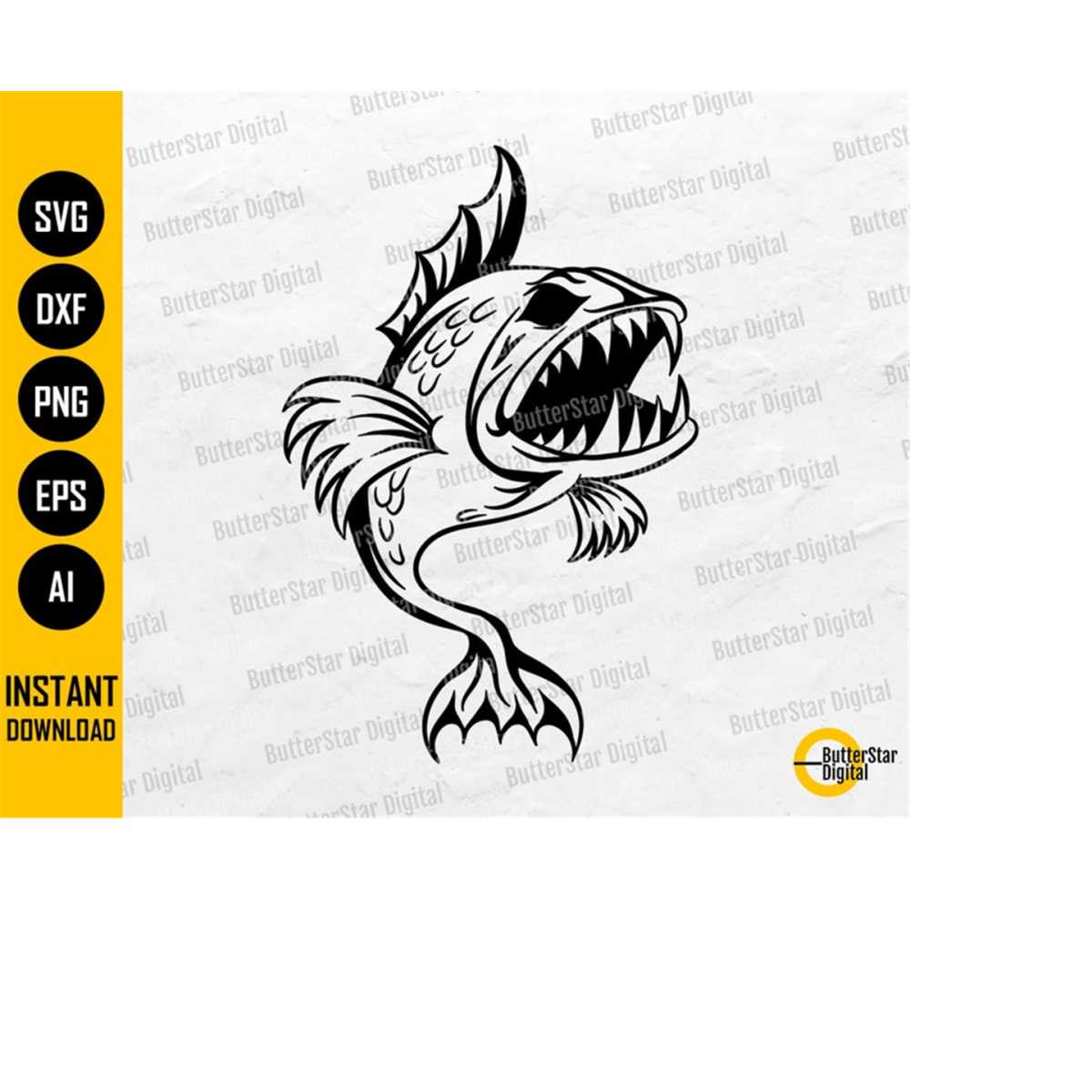 Monster Fish SVG | Sea Monster Decal Graphic Shirt | Cricut | Inspire ...