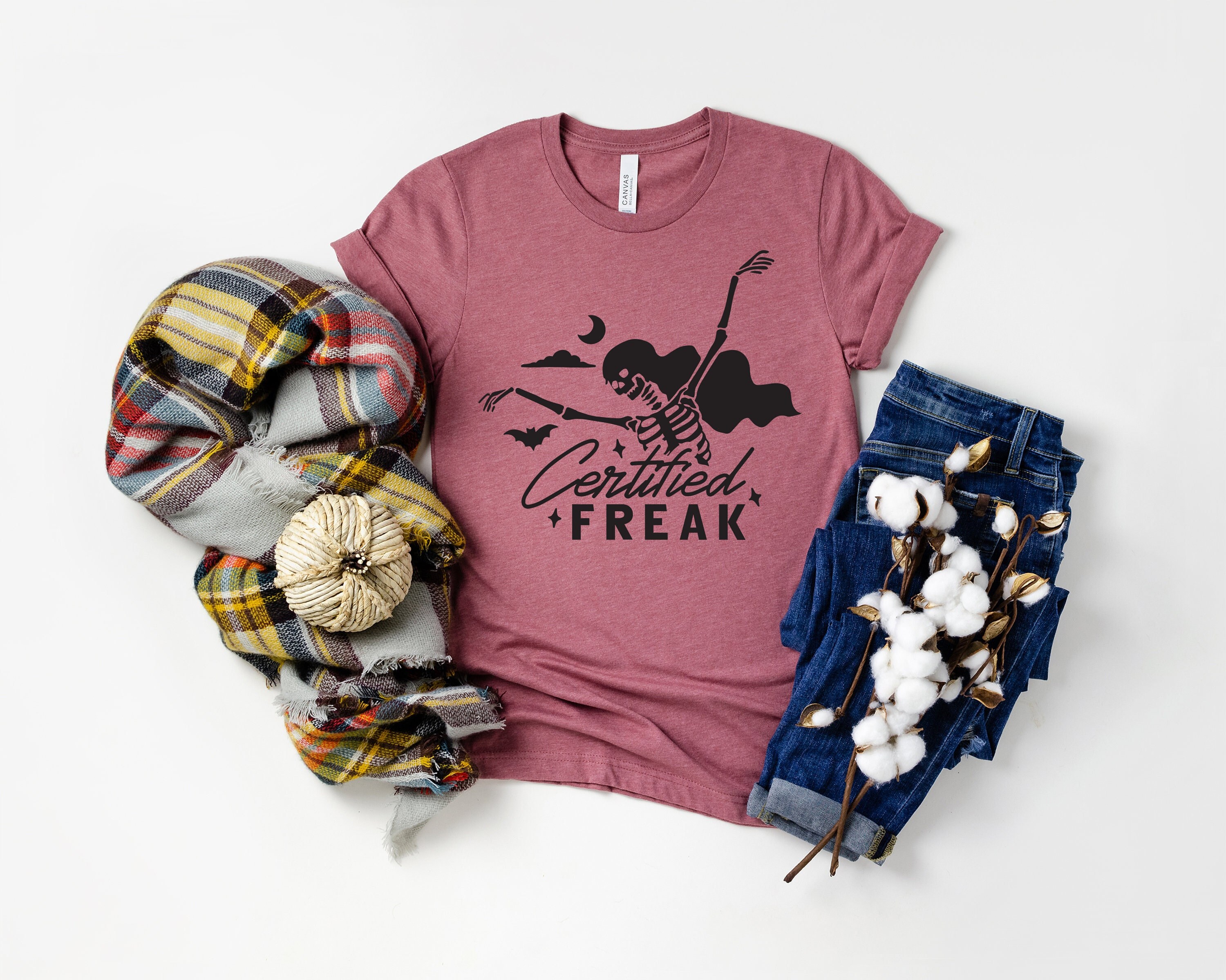 Certified Freak Shirt, Halloween Party T-shirt, Dancing Skel | Inspire ...