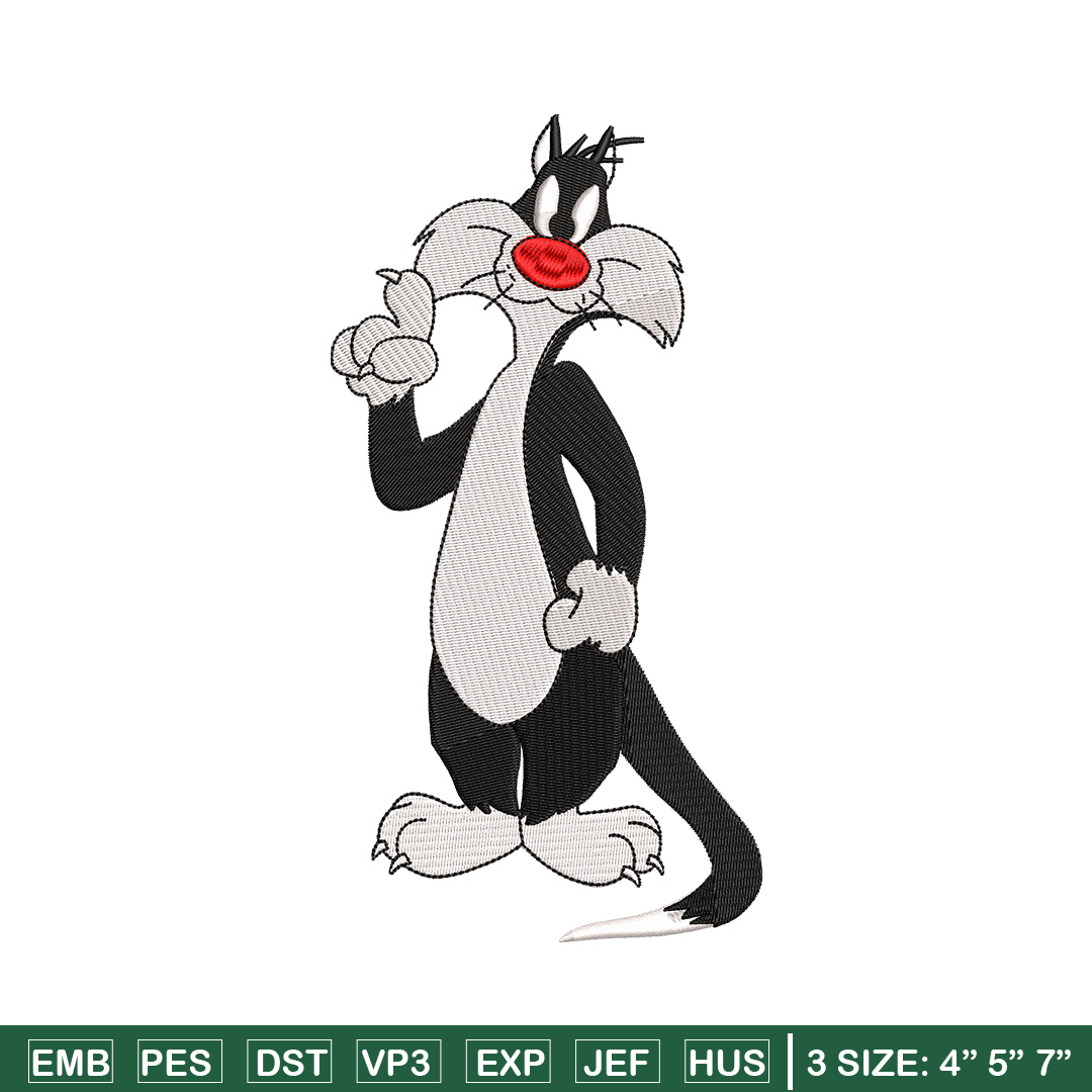 Cat cartoon embroidery design, Cartoon embroidery, Embroider | Inspire ...