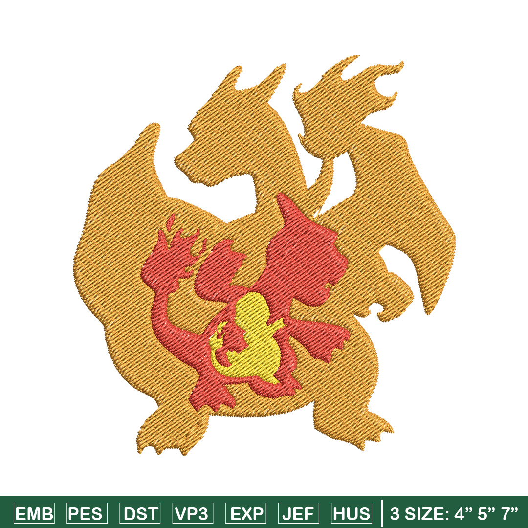 Charizard embroidery design, Pokemon embroidery, Anime desig | Inspire ...