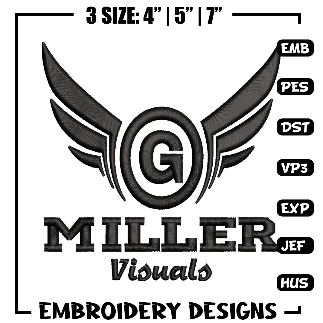 Miller logo embroidery design, Miller logo embroidery, anime | Inspire ...