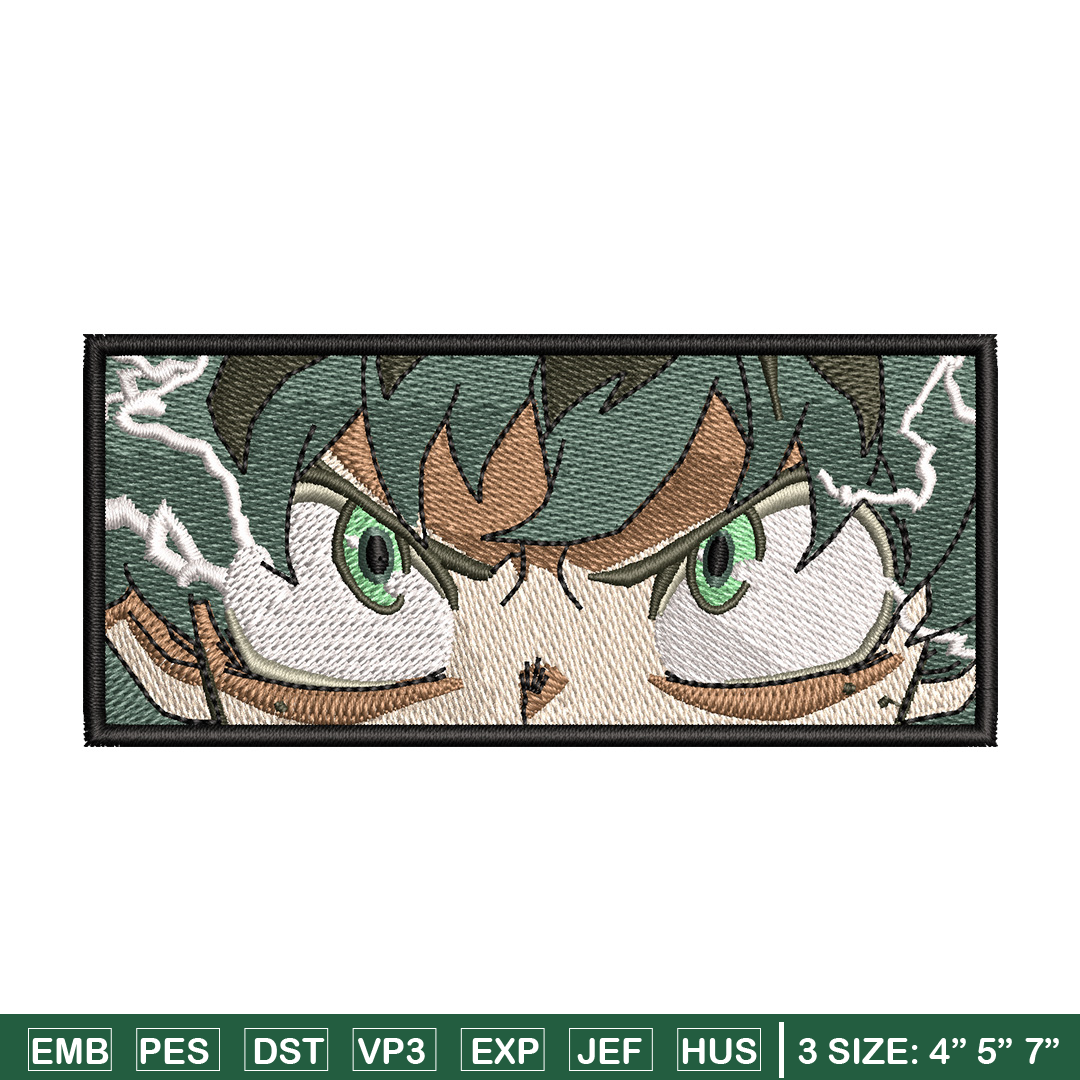 Deku eyes embroidery design, Mha embroidery, Anime design, E | Inspire ...