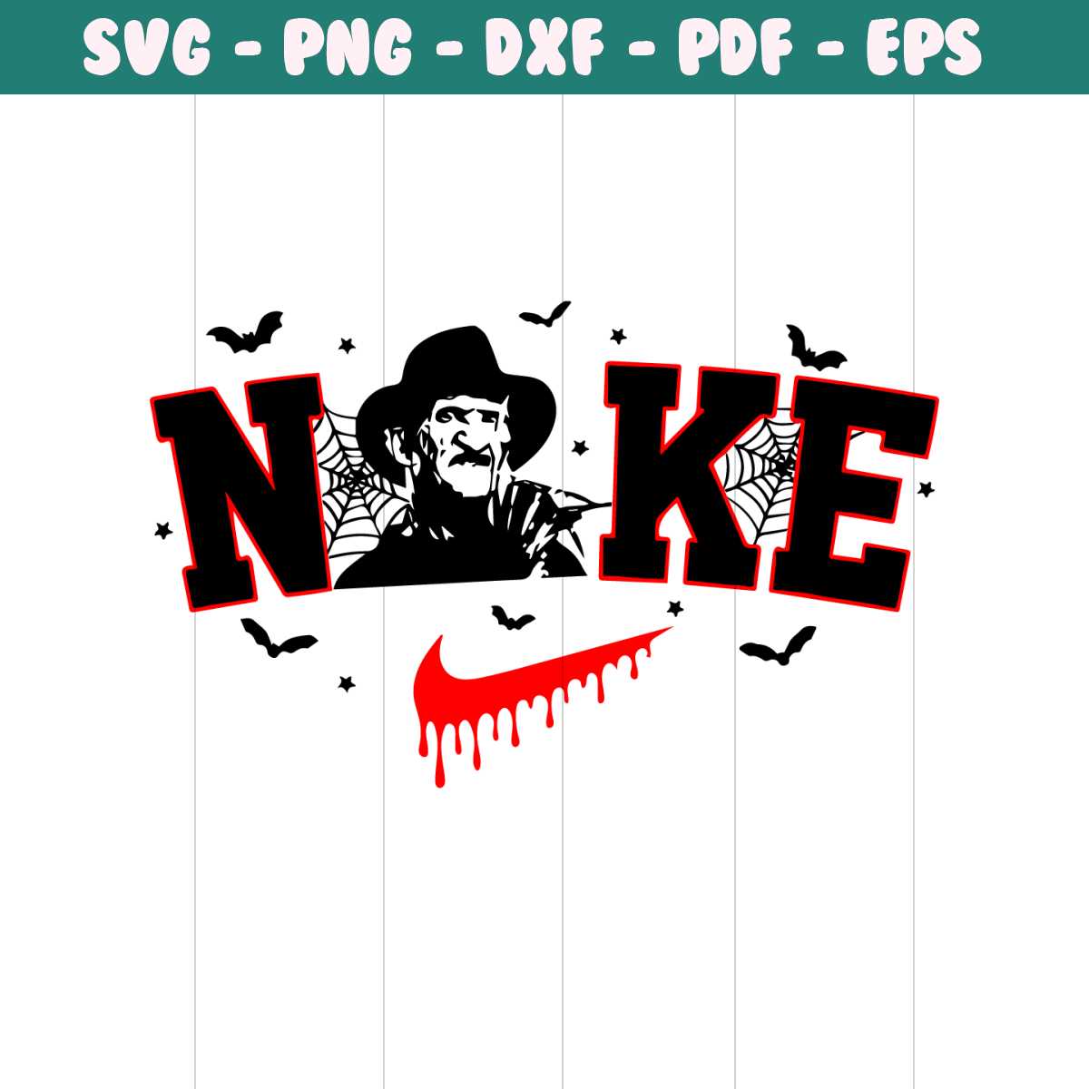 Nike Horror Movie Character Freddy Krueger SVG File For Cric | Inspire ...
