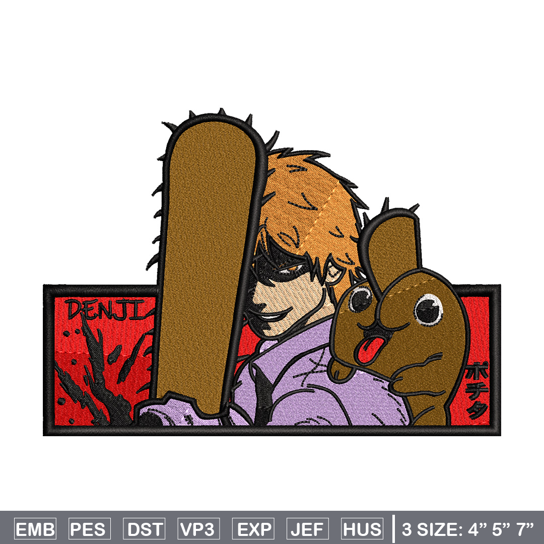 Denji horror embroidery design, Chainsaw embroidery, Anime d | Inspire ...