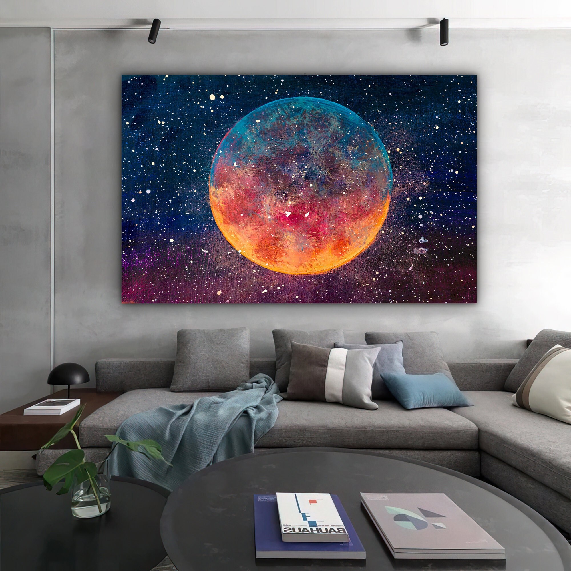 Moon Phases Canvas, Lunar Eclipse Canvas Art, Moon Phases De | Inspire ...