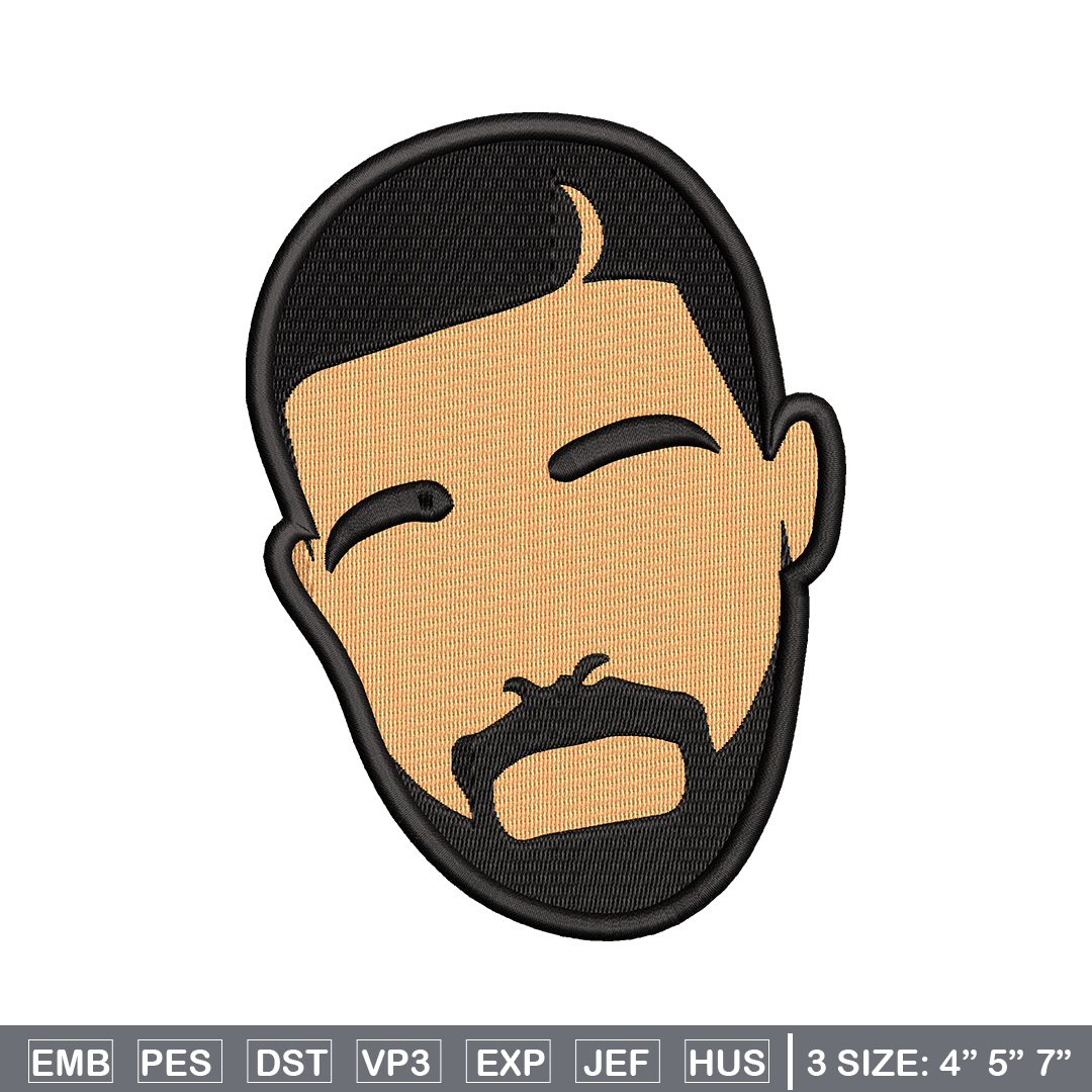Drake face embroidery design, Drake embroidery, Embroidery f - Inspire ...