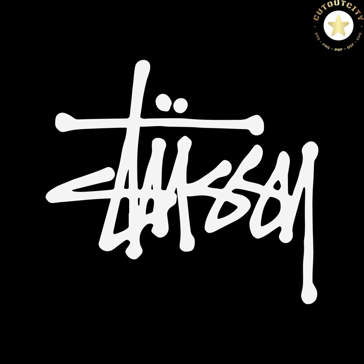 Vintage Stussy Logo Brand SVG Digital Cricut File | Inspire Uplift