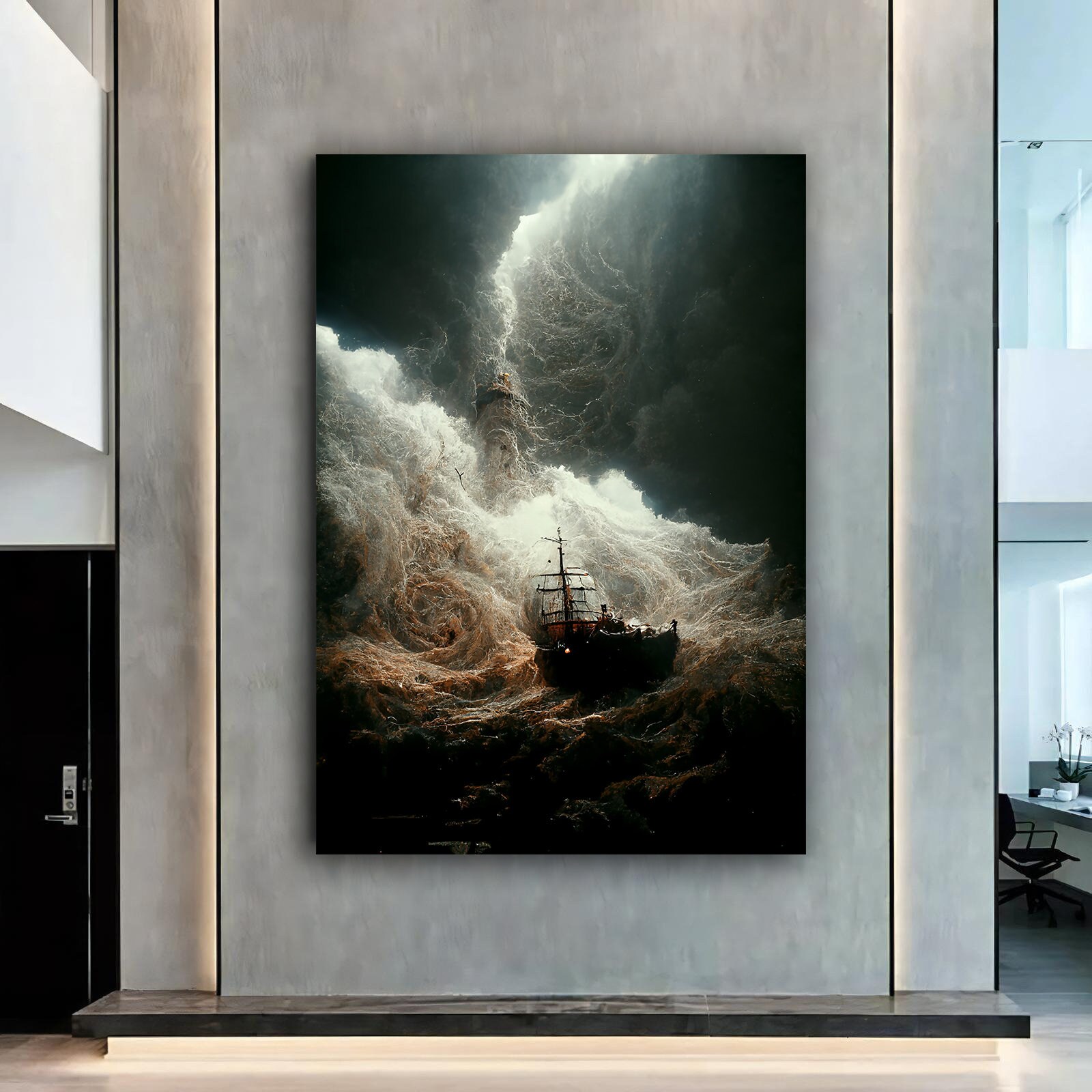 Pirate Ship Canvas Painting, Sailing Ship Canvas Art Print, | Inspire ...