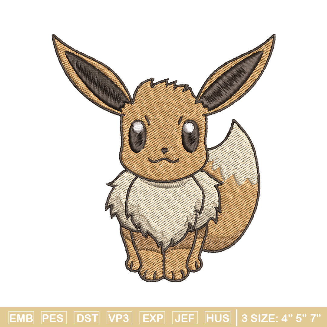 Eevee embroidery design, Pokemon embroidery, Anime design, E | Inspire ...