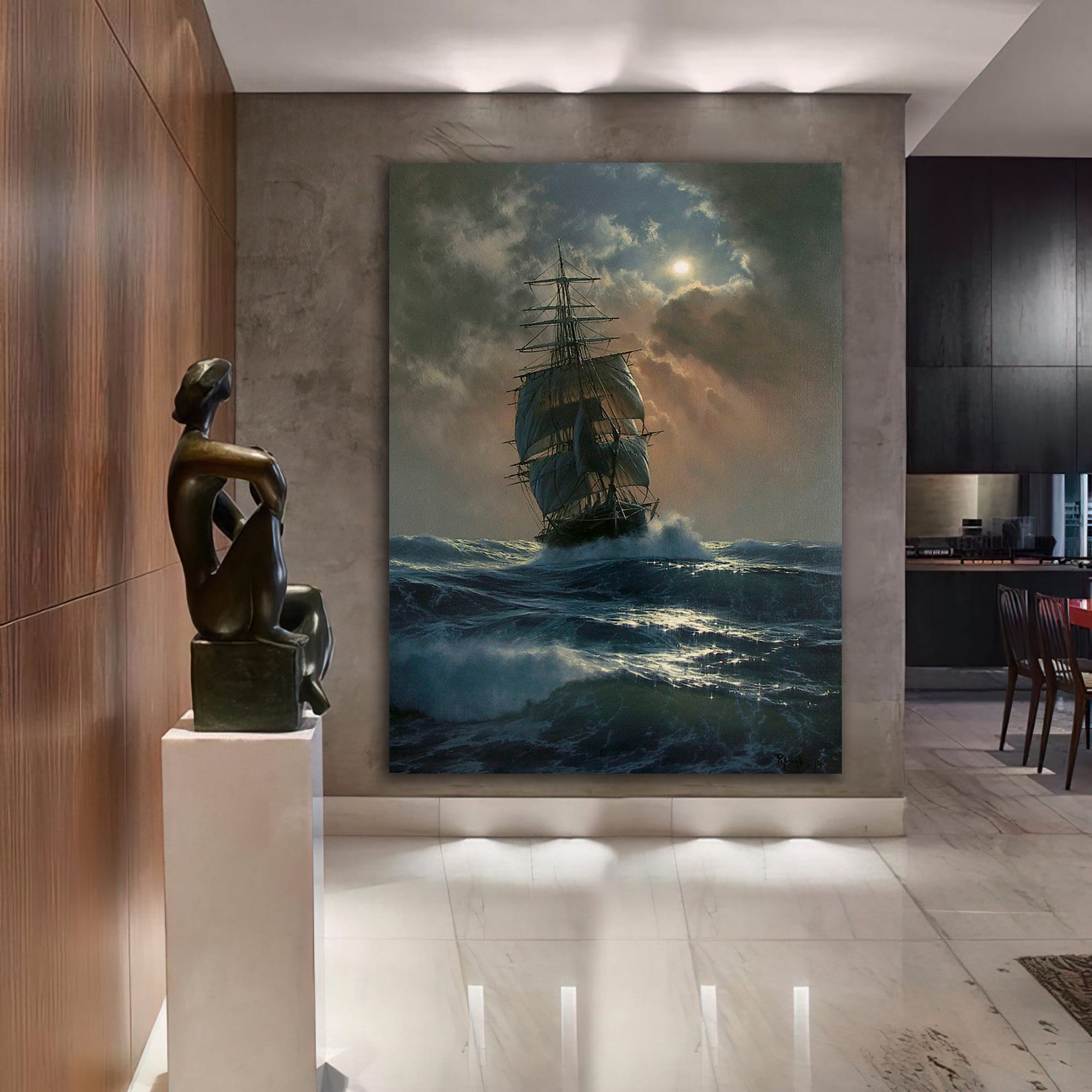 Ship Canvas Painting, Pirate Ship Painting, Sailing Painting - Inspire ...
