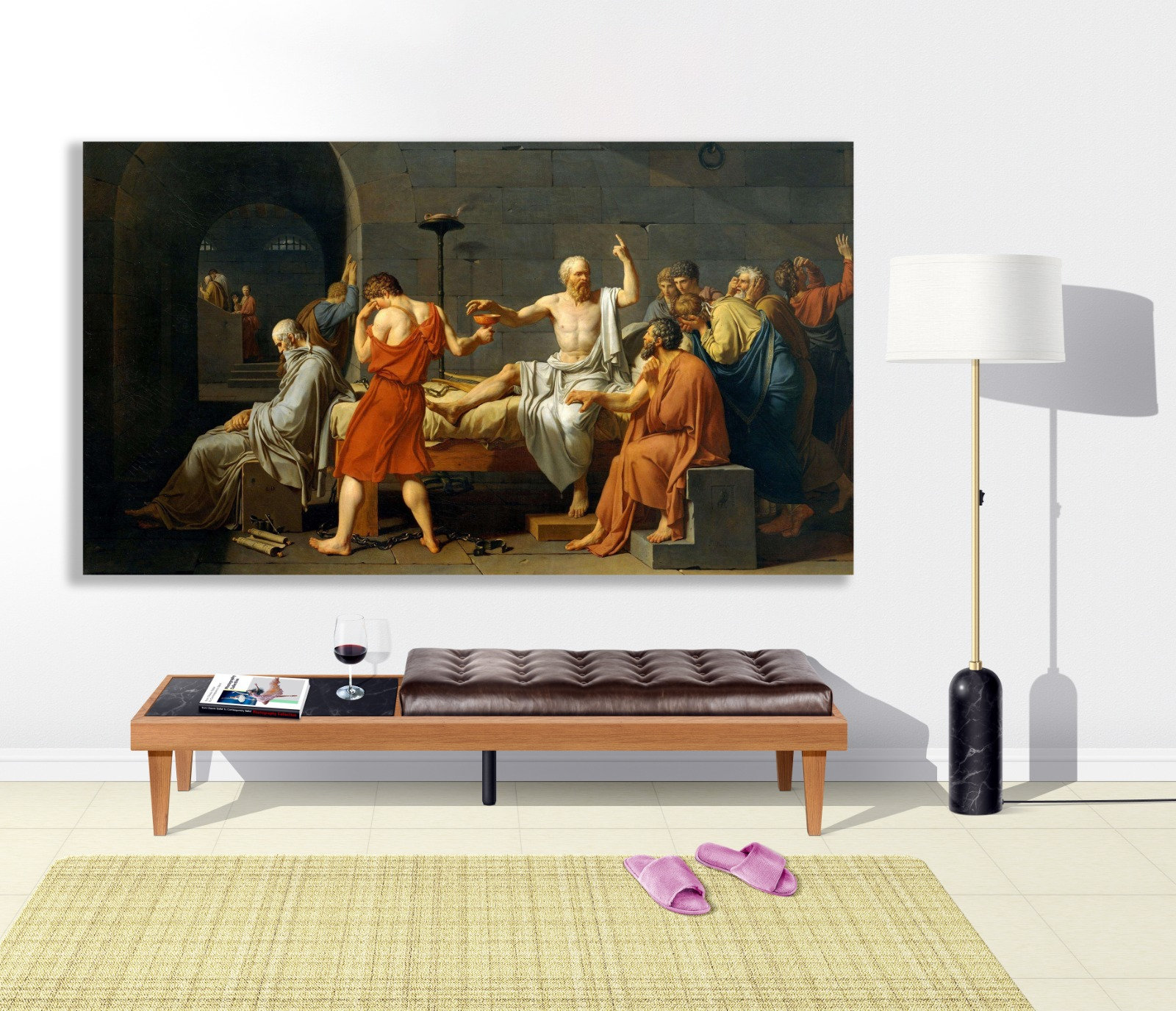 The Death Of Socrates Canvas Painting(French La Mort De Socr | Inspire ...