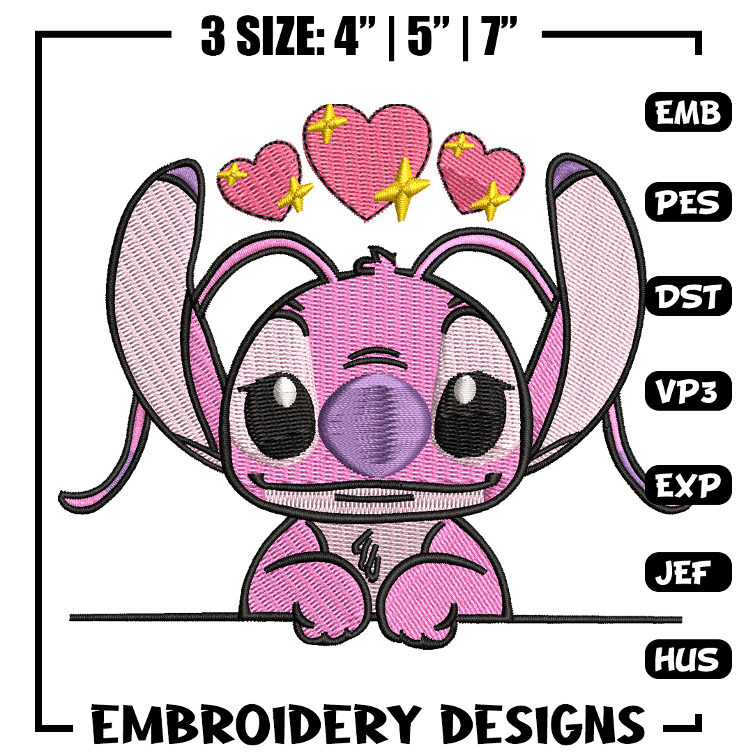 Pink stitch embroidery design, Stitch embroidery, Emb design | Inspire ...
